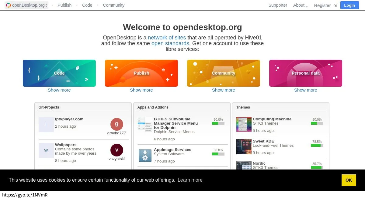 【魚拓】www.opendesktop.org