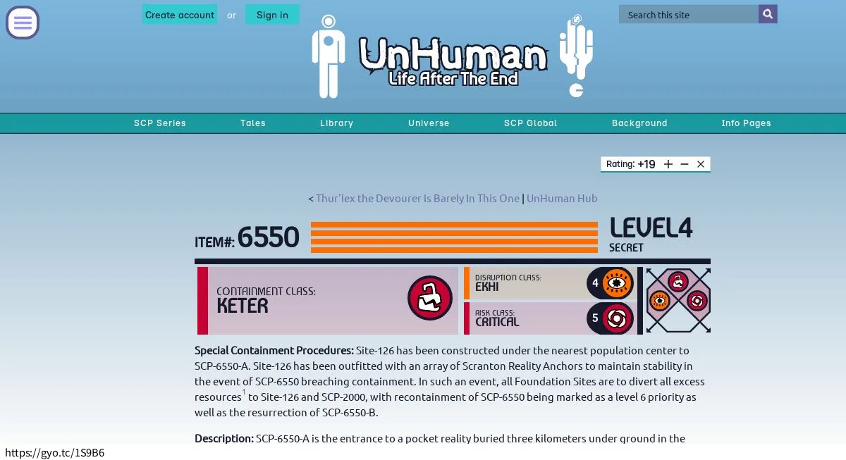 【魚拓】SCP-6550 - SCP Foundation