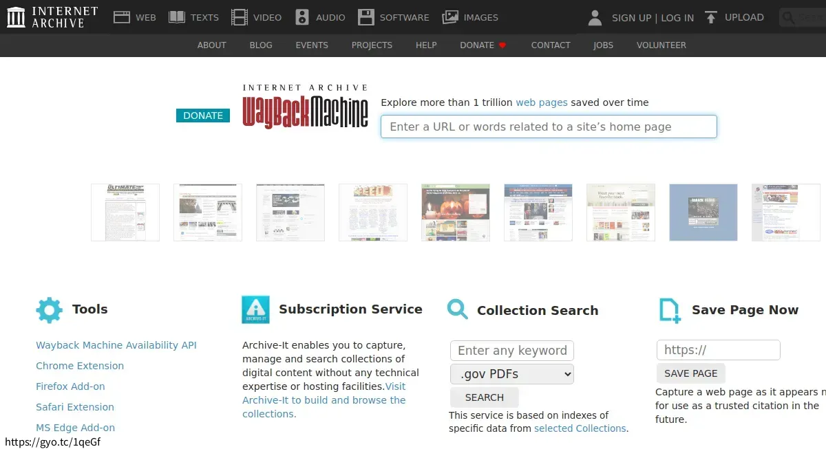 【魚拓】Wayback Machine